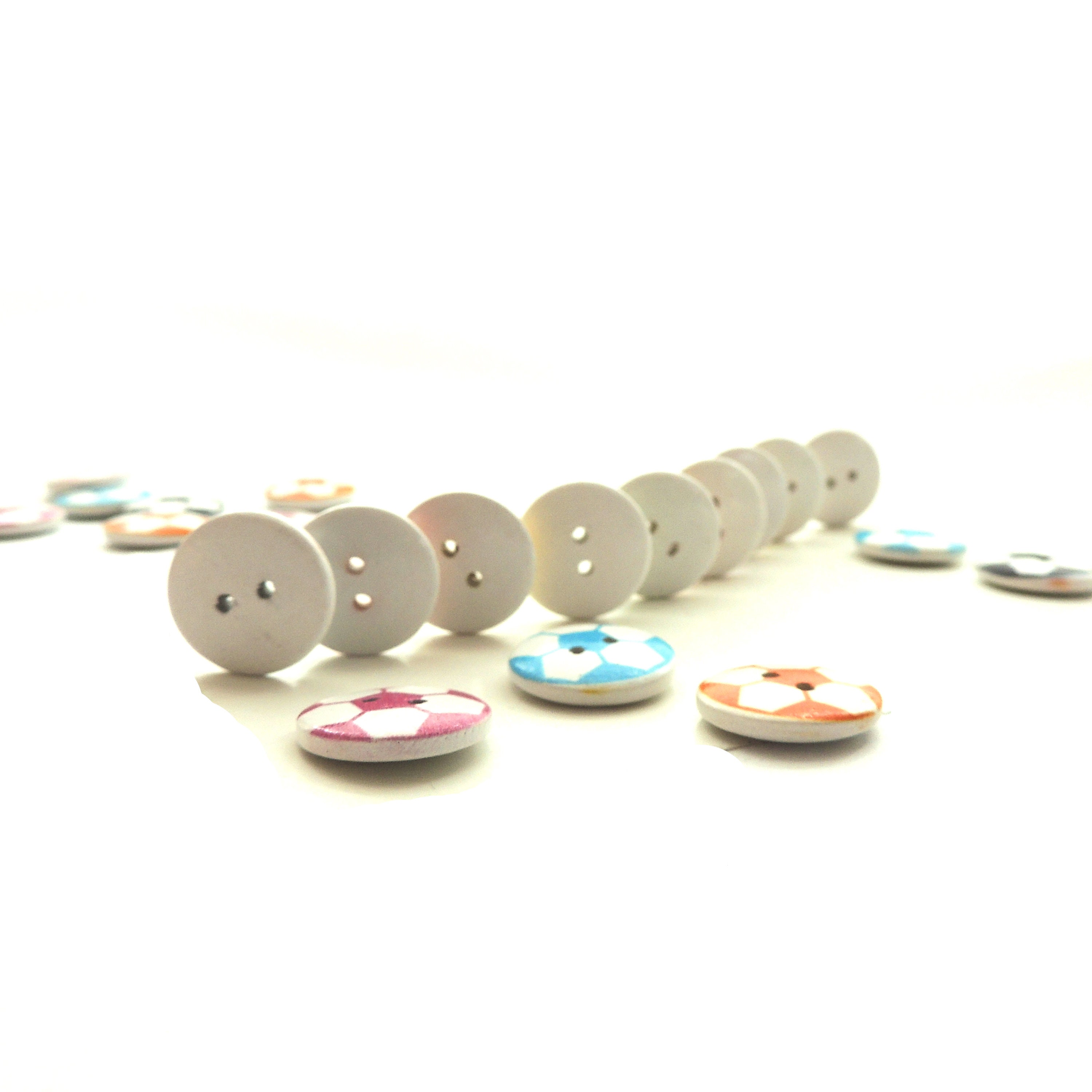 Wood Soccer Ball Buttons // Football Sports Sewing - Etsy