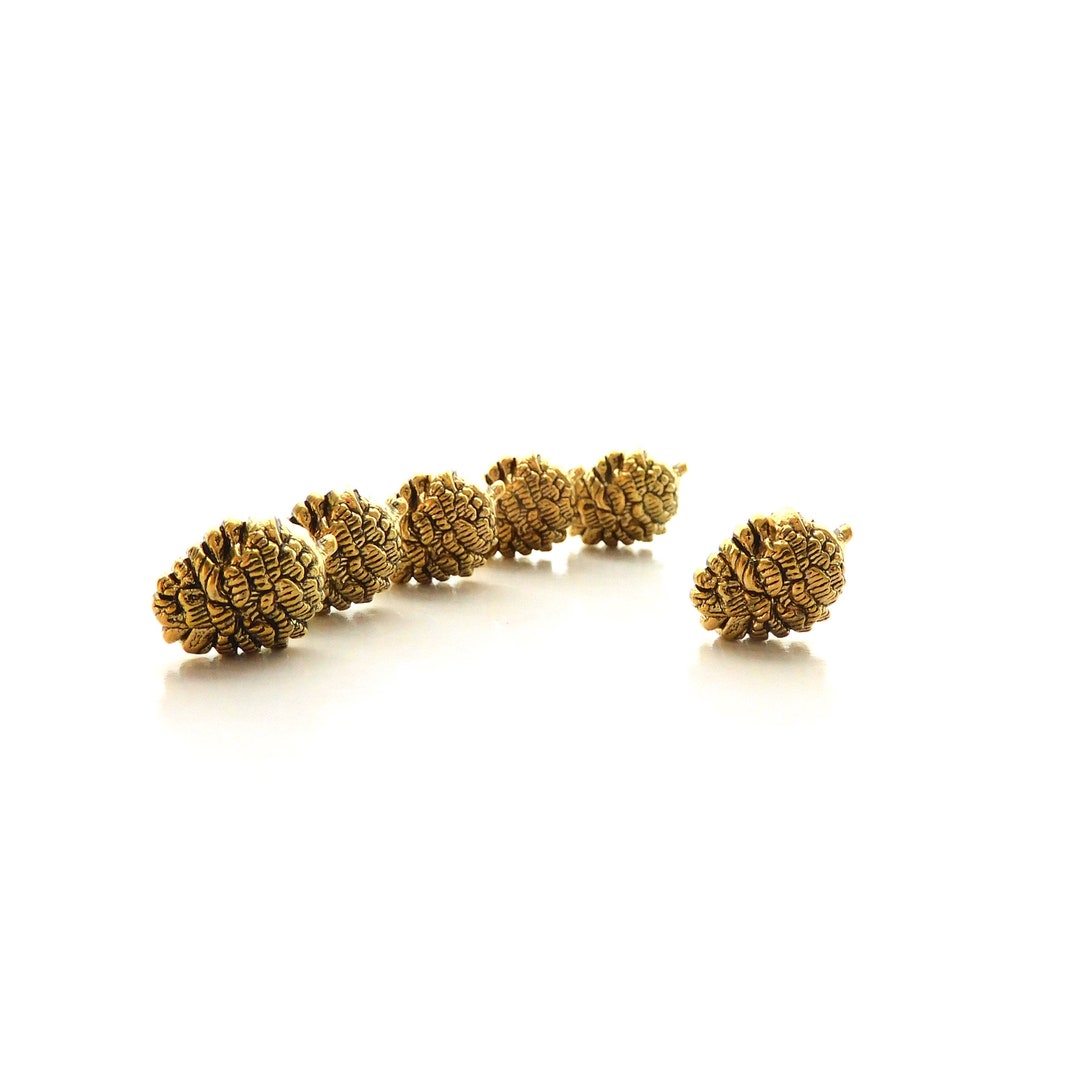 Gold Pine Cone Buttons - Buttons Galore / Novelty Craft Embellishments ...