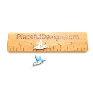 Hummingbird Buttons by Dill / Bird Sew Through Embellishments - Set of ...