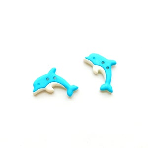 Dolphin Buttons by Dill / Ocean Creature Sew Through Embellishments ...