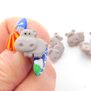Tiny Hippo Buttons by Shelly's Buttons / Small Wild Animal ...