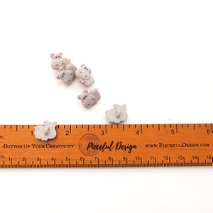 Tiny Hippo Buttons by Shelly's Buttons / Small Wild Animal ...