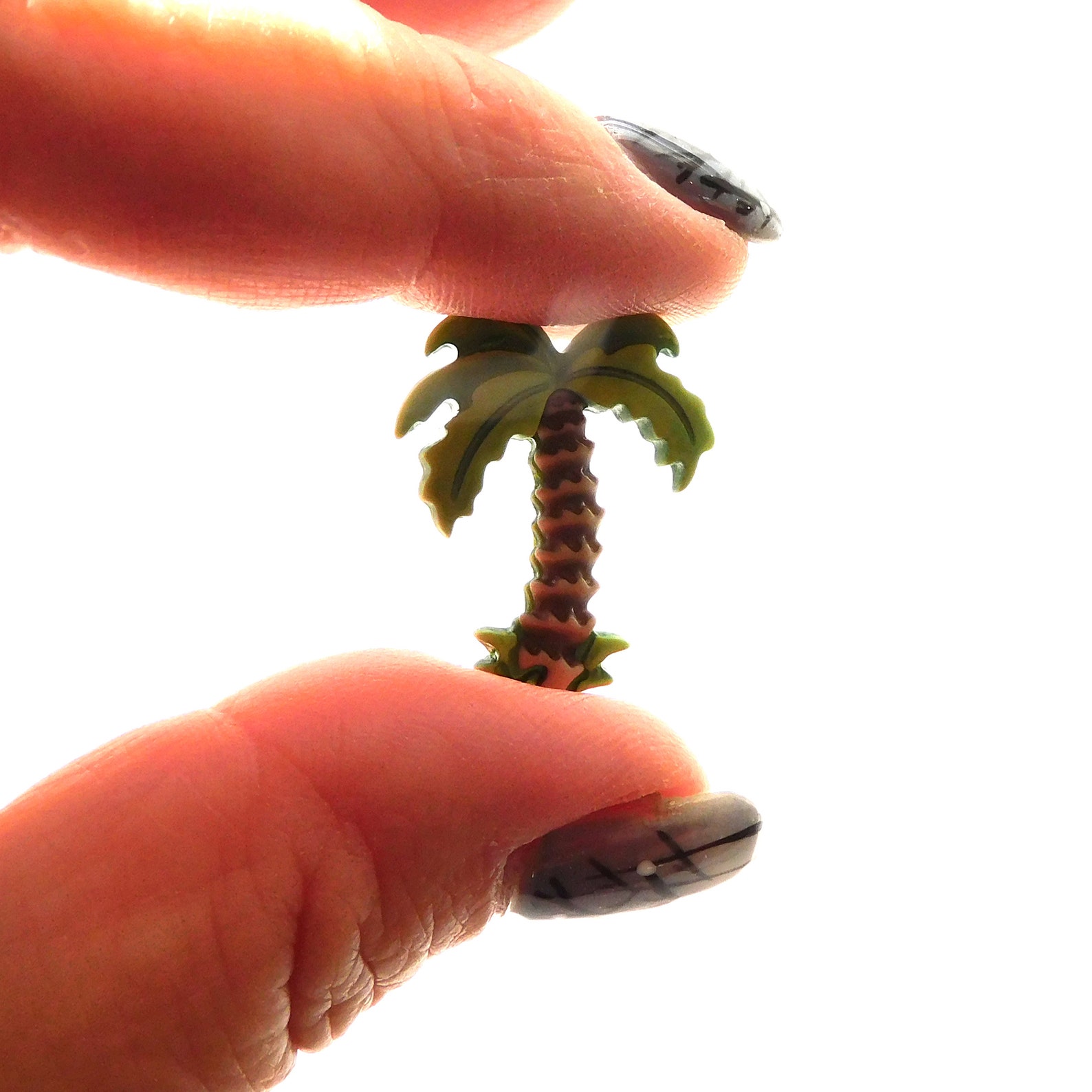 Palm Tree Buttons by Buttons Galore / Beach Green Vacation Sun | Etsy