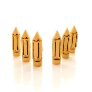 Pencil Buttons Buttons Galore / School Writing Embellishment Set of SIX ...