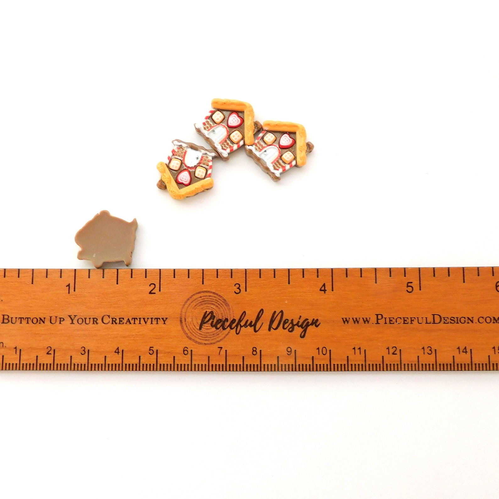 Small Gingerbread House Flat Back Embellishments / Christmas Flatback ...