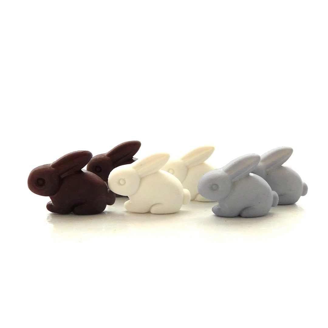 Crouching Bunny Shank Buttons // Easter Craft Embellishment - Choose ...