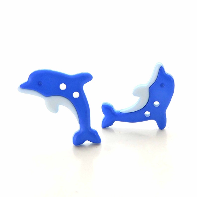 Dolphin Buttons by Dill / Ocean Creature Sew Through Embellishments ...