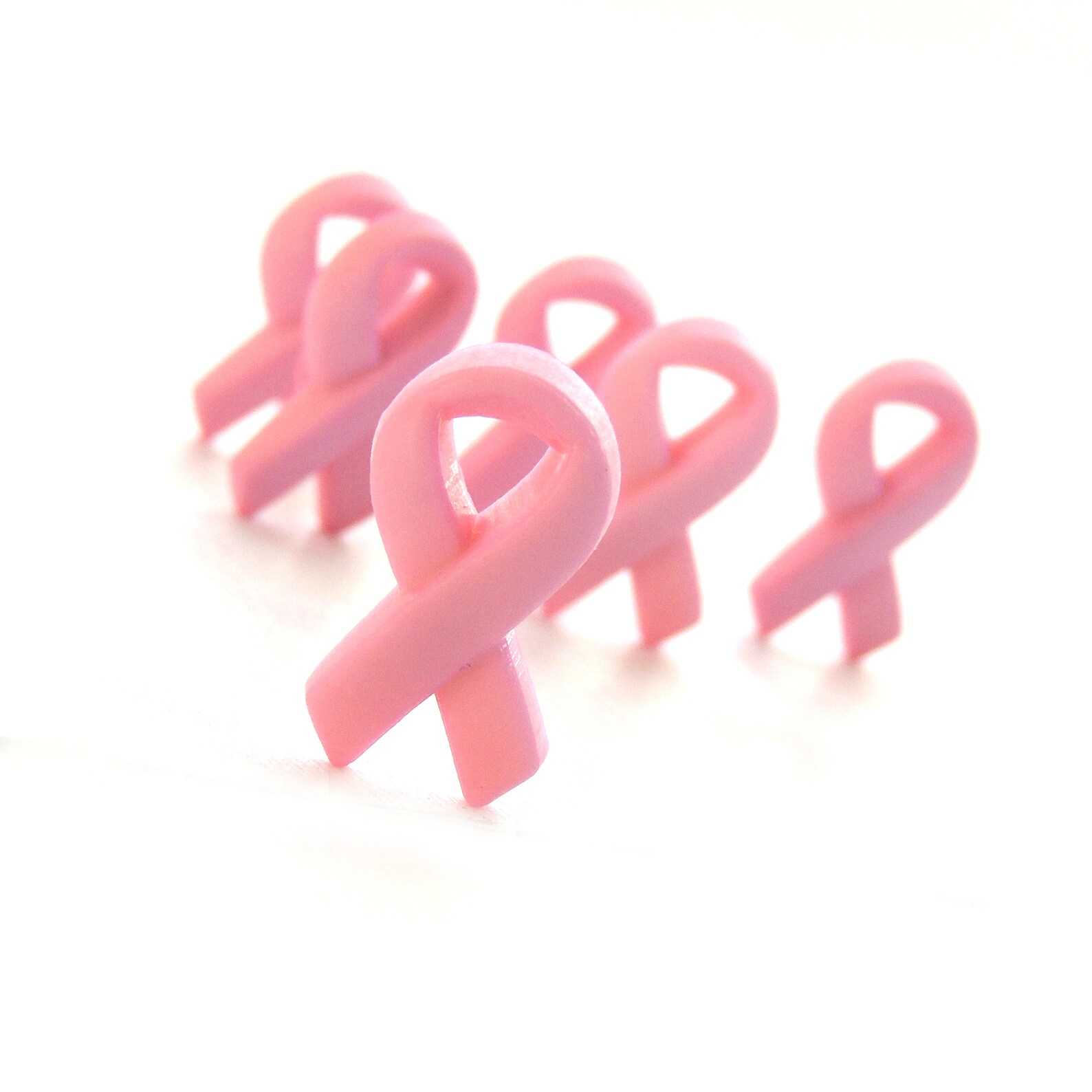 Pink Ribbon Buttons by Buttons Galore // Novelty Sewing Button | Etsy