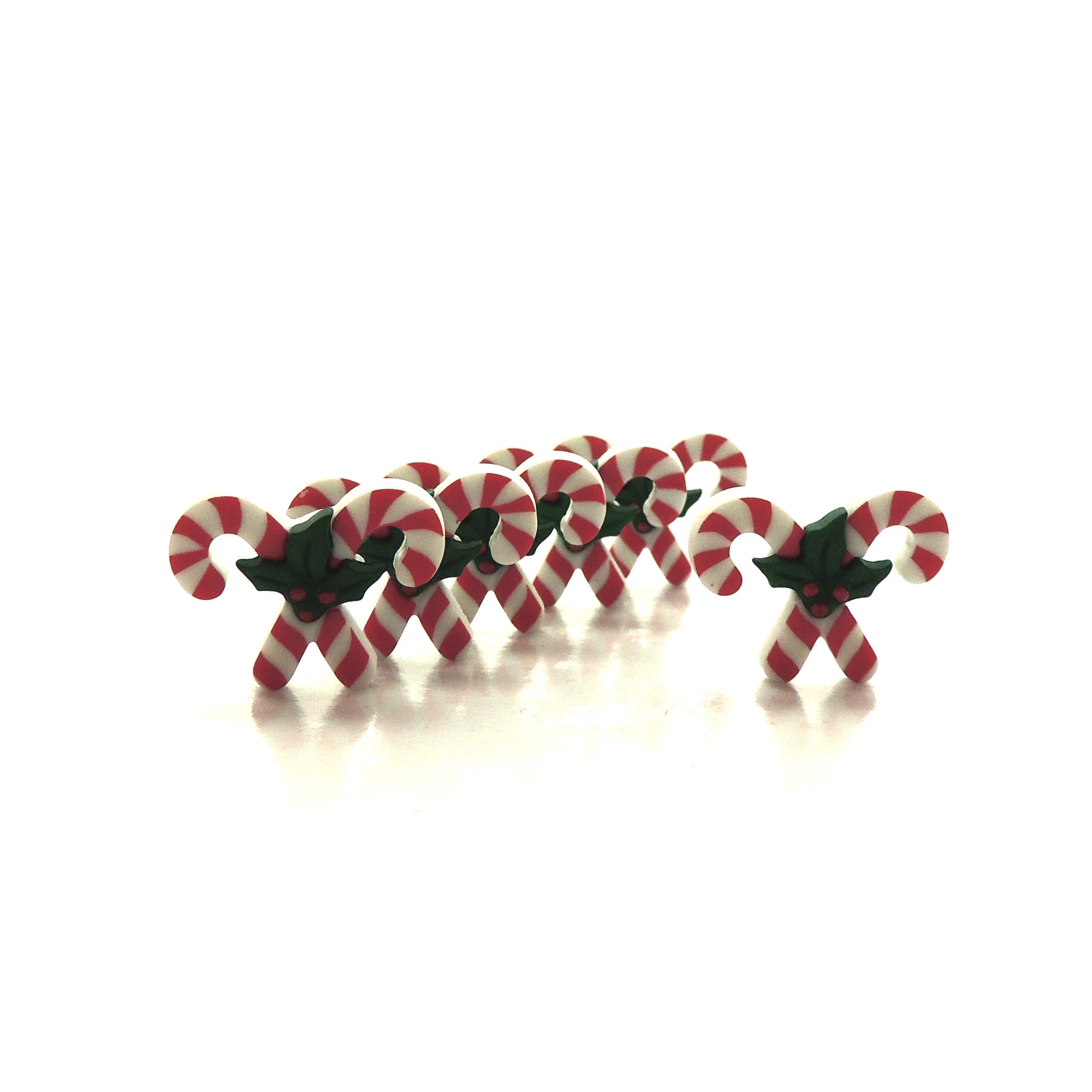 Crossed Candy Cane Buttons by Buttons Galore : Christmas Embellishments ...