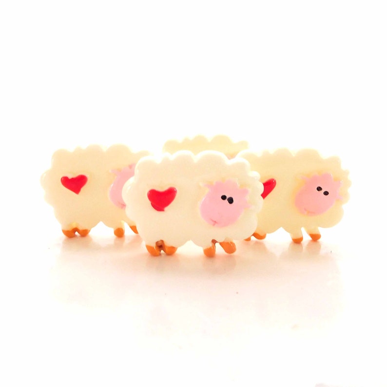 Sheep Flat Back Embellishments / Farm Animal Flatback Resin Cabochons ...