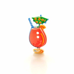 Tropical Drink Buttons by Dill / Bar Food Embellishments - Set of TWO ...
