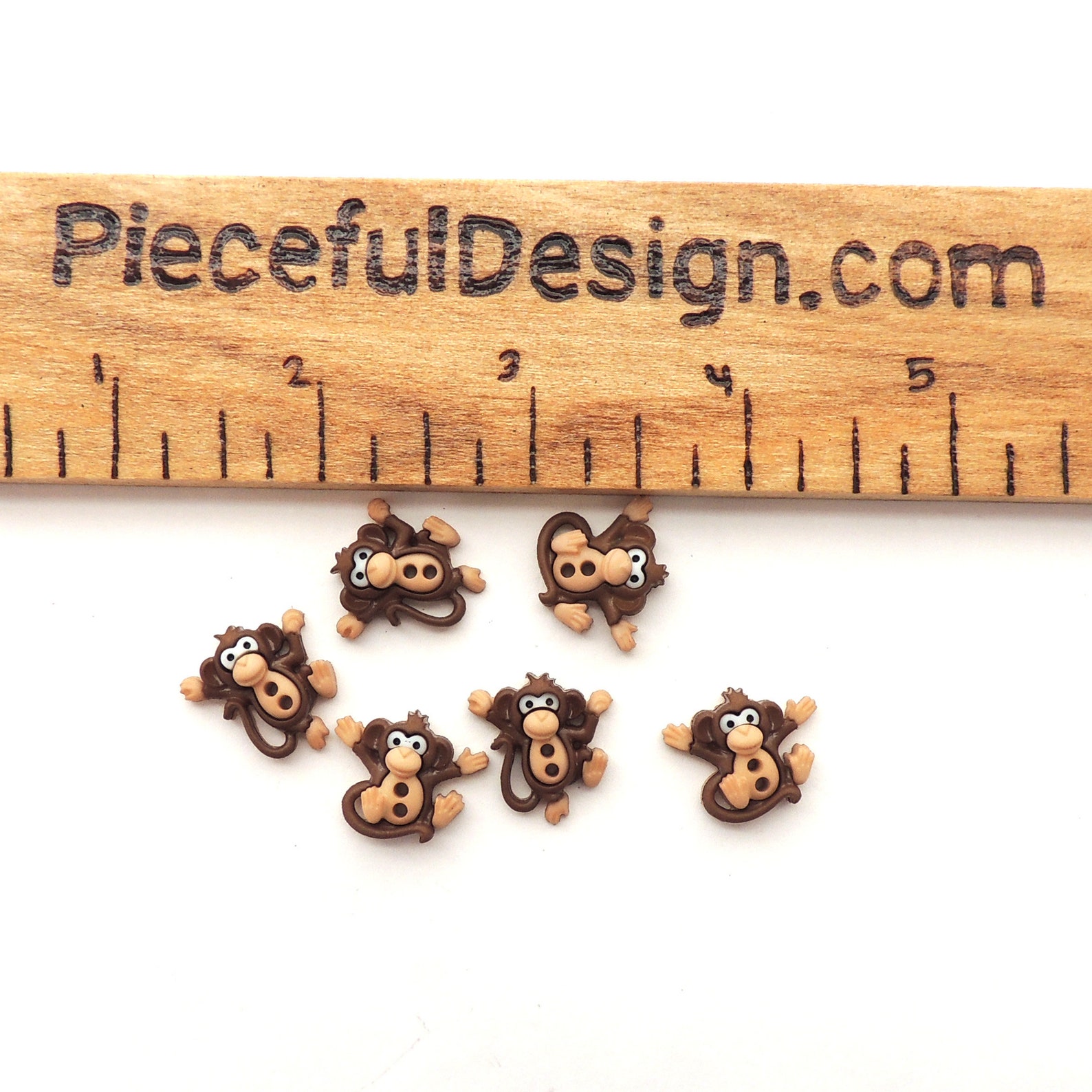 Sew Cute Monkeys Buttons by Dress It up / Novelty Sewing Embellishments Animals Zoo Cute Kids ...