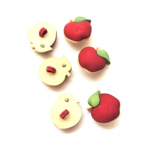 Apple Buttons - Buttons Galore / Sewing Crochet Knit Novelty Buttons ...