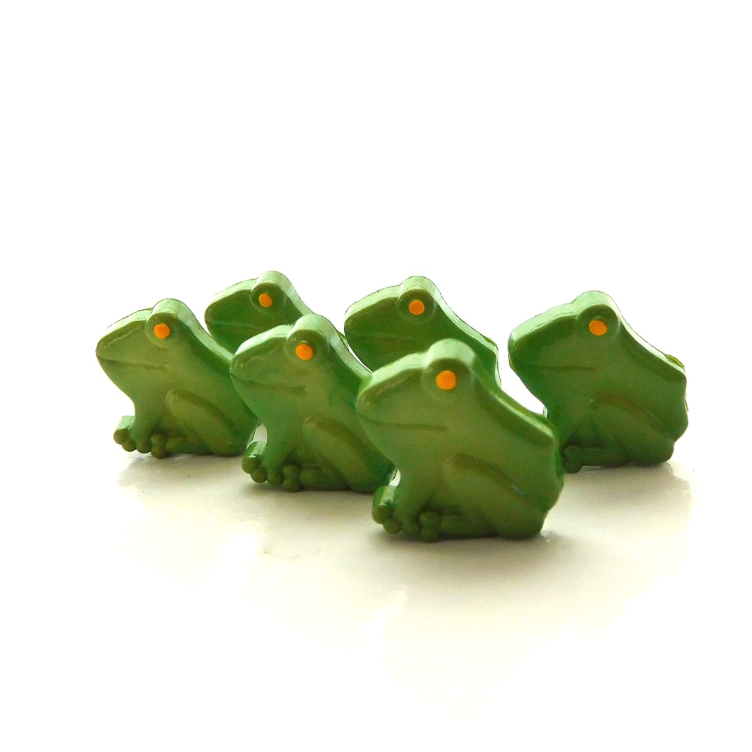 Chunky Frog Buttons by Dress It up / Ocean Animal Embellishments - Set ...