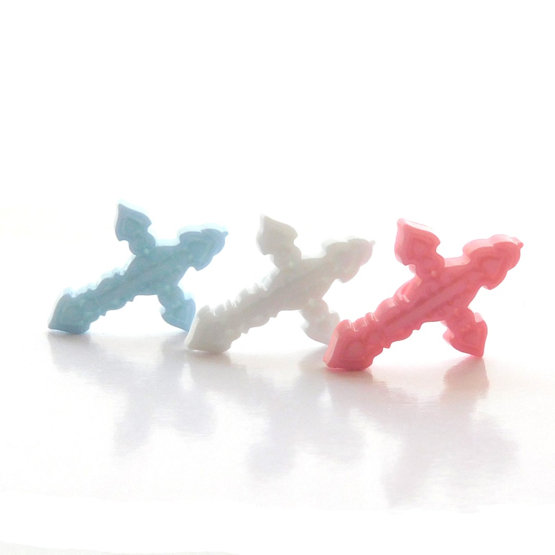 Pastel Cross Buttons by Let's Get Crafty / Religious Embellishments ...