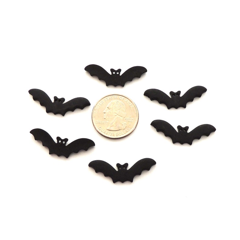 Bat Flatback Buttons by Buttons Galore / Halloween Party - Etsy