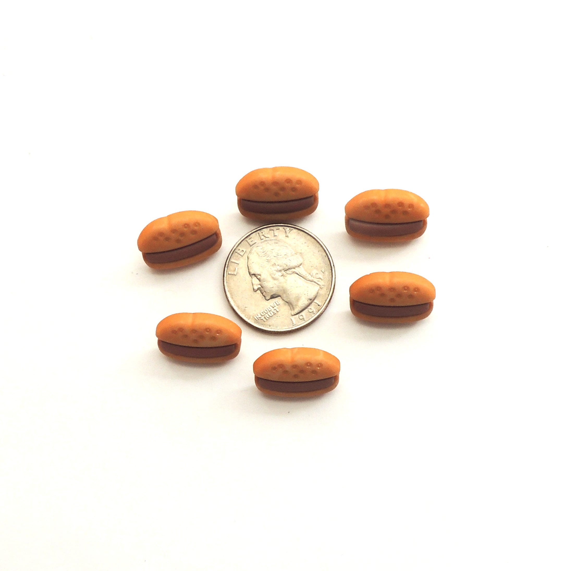 Hamburger Buttons by Buttons Galore / Food Embellishment | Etsy