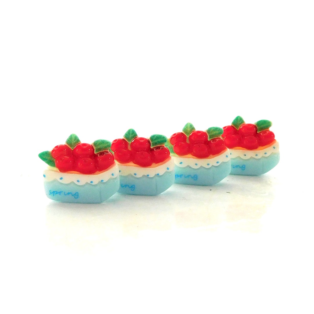 Spring Fruit Basket Flat Back Embellishments / Produce Food Flat Back ...
