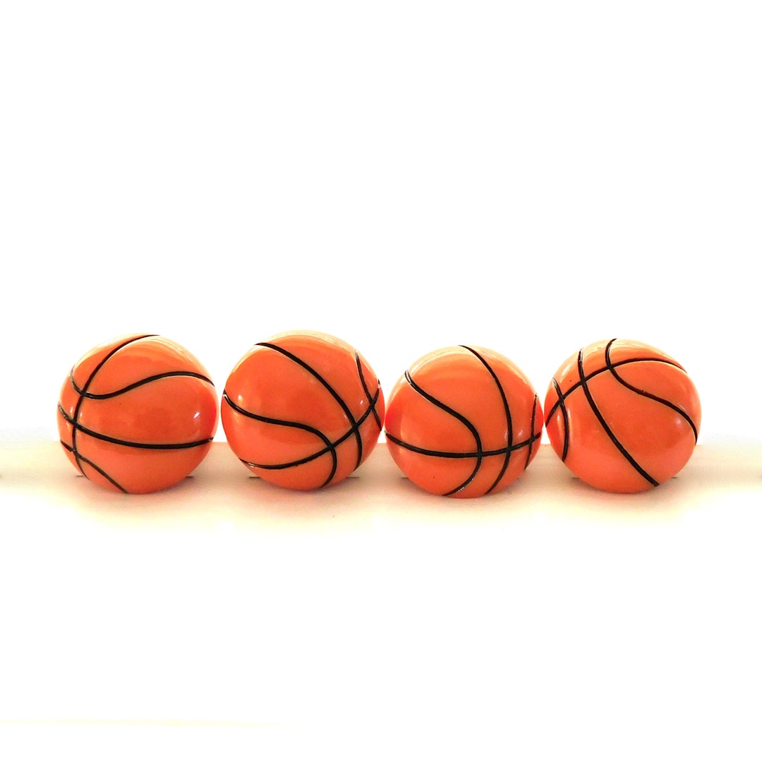 Shiny Basketball Embellishments: Sports Decorations (set of FOUR) - Etsy