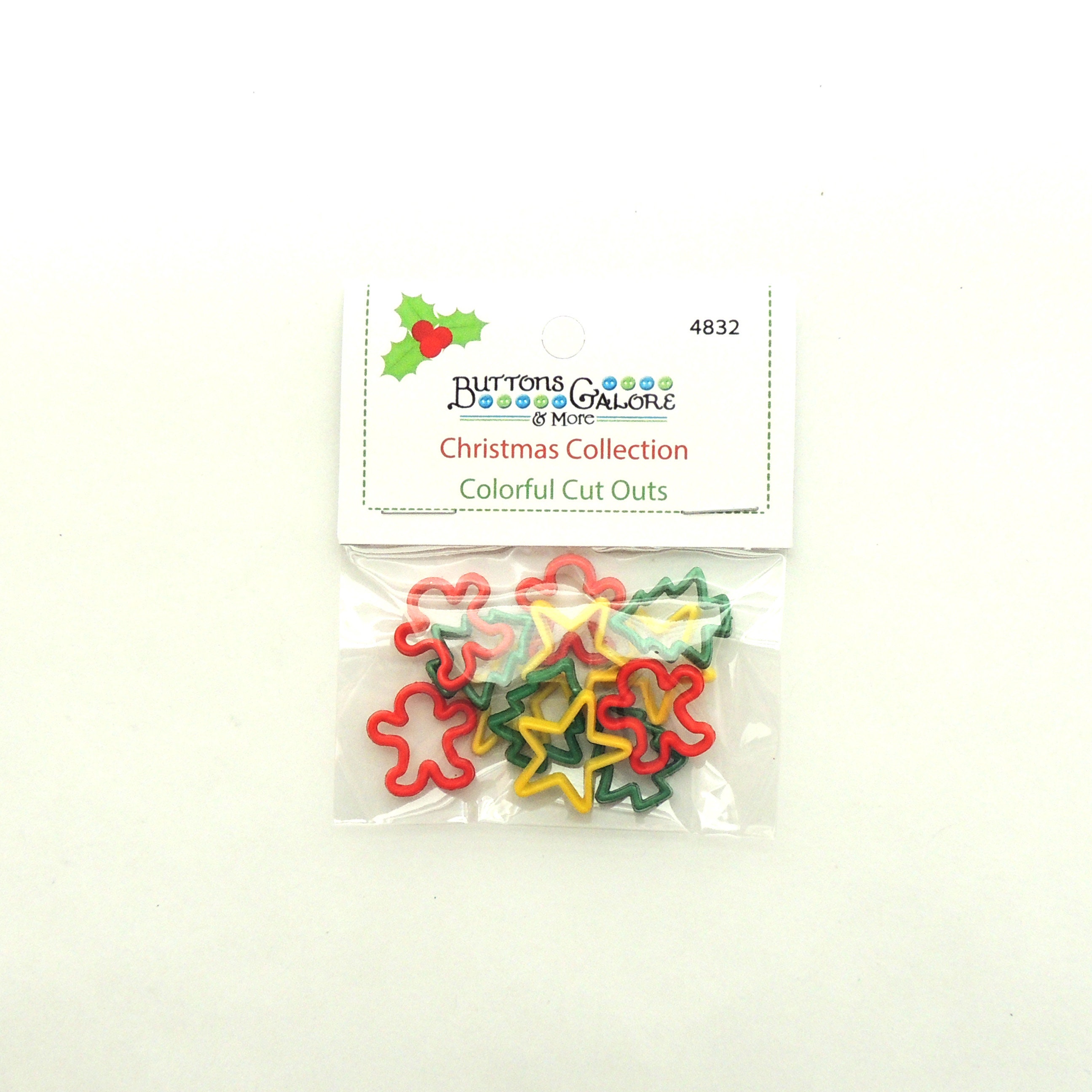 Colorful Cut Outs Buttons by Buttons Galore // Christmas Cookie Cutter ...