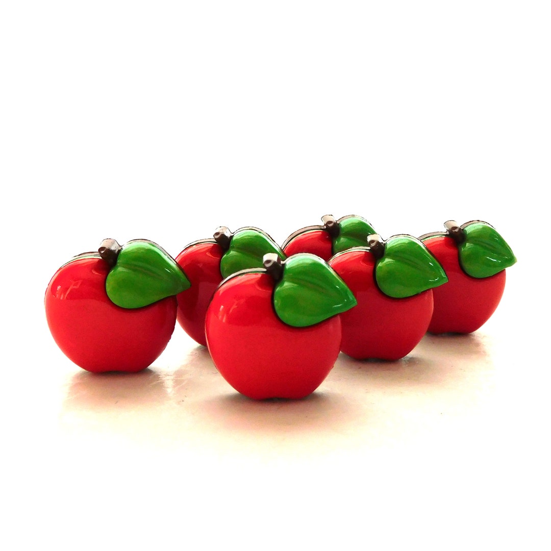 Large Apple Buttons by Shelly's Buttons / Produce Craft Embellishments ...