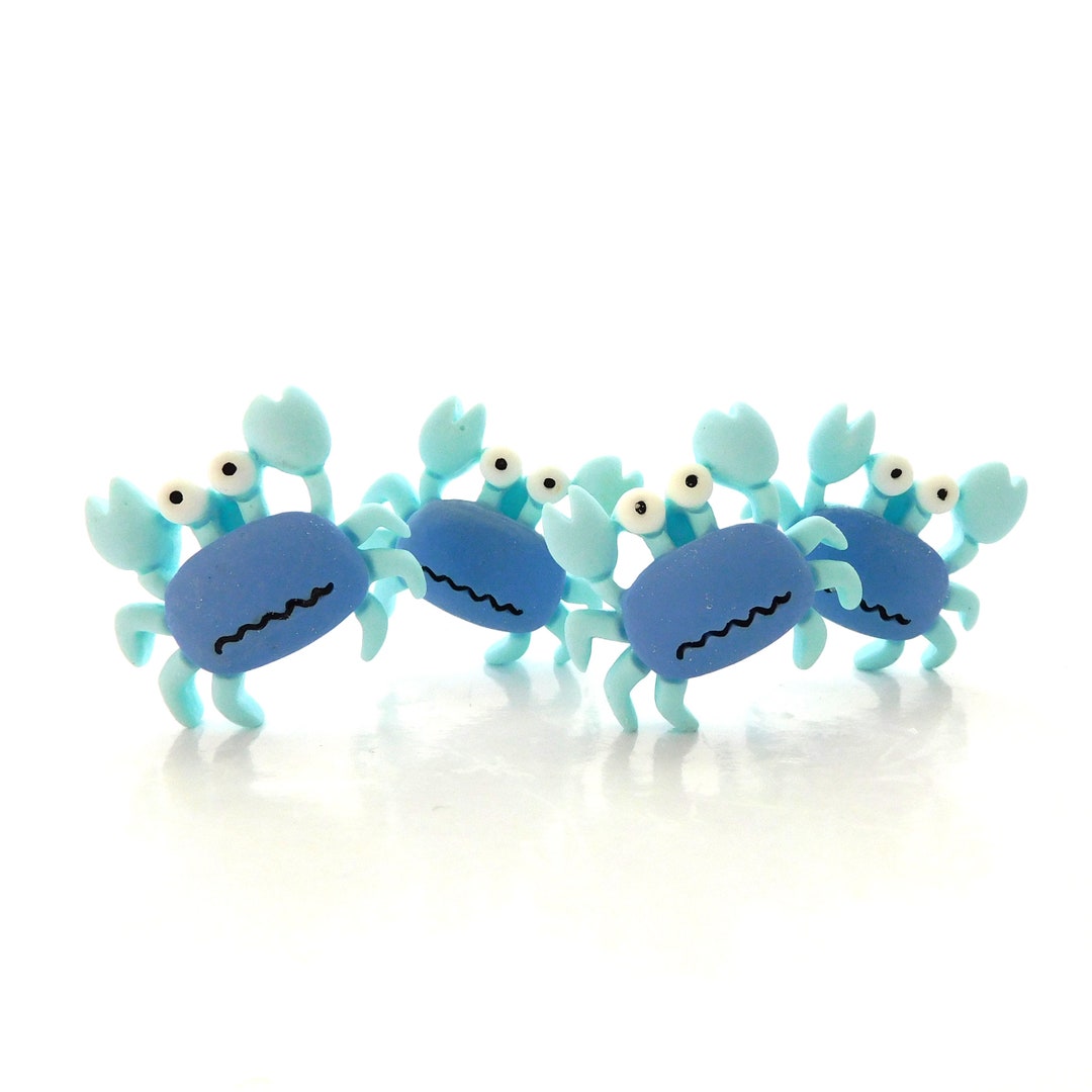 Blue Crab Flat Back Embellishments / Ocean Animal Flatback Resin ...