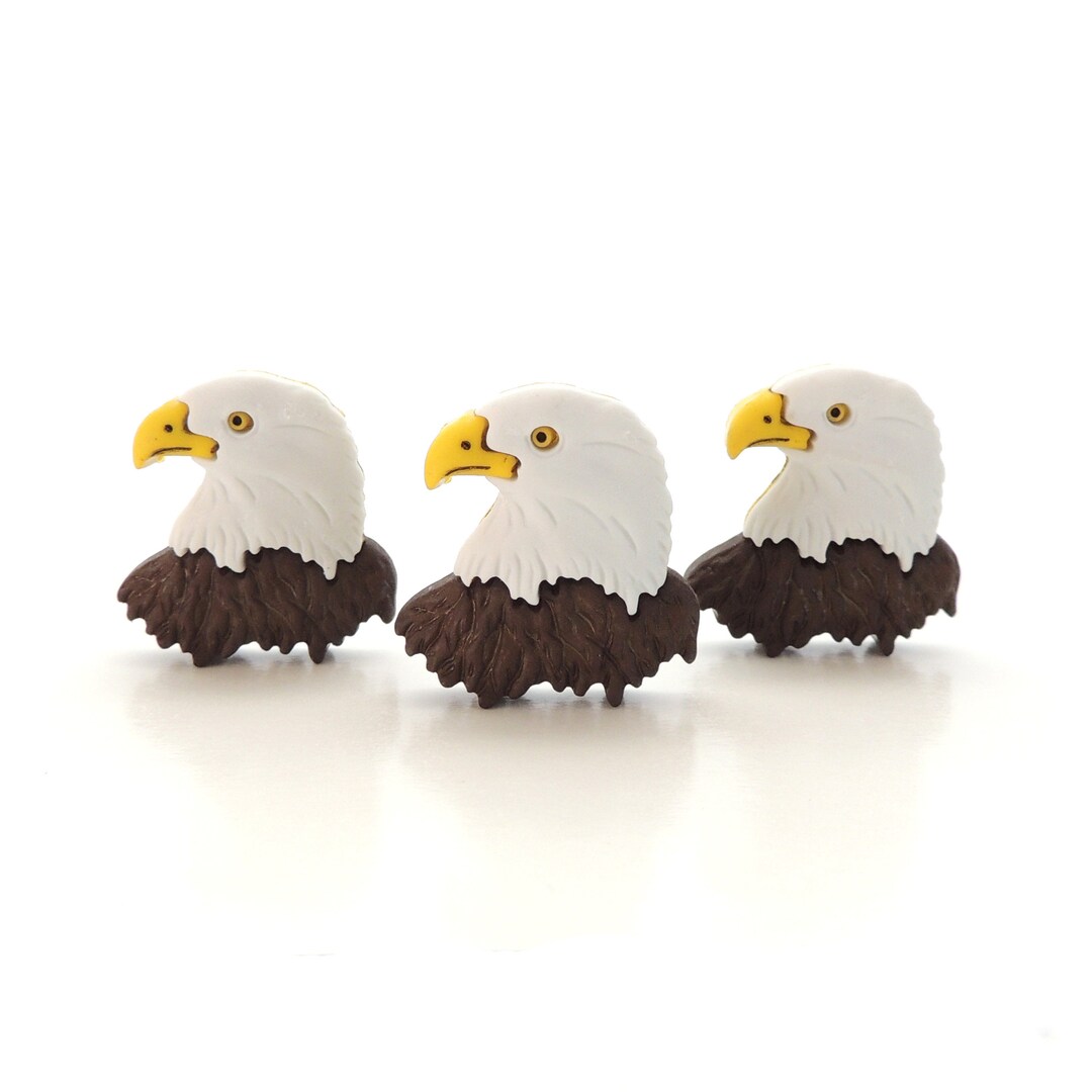 Eagle Buttons by Let's Get Crafty / Patriotic Wild Bird Embellishments ...