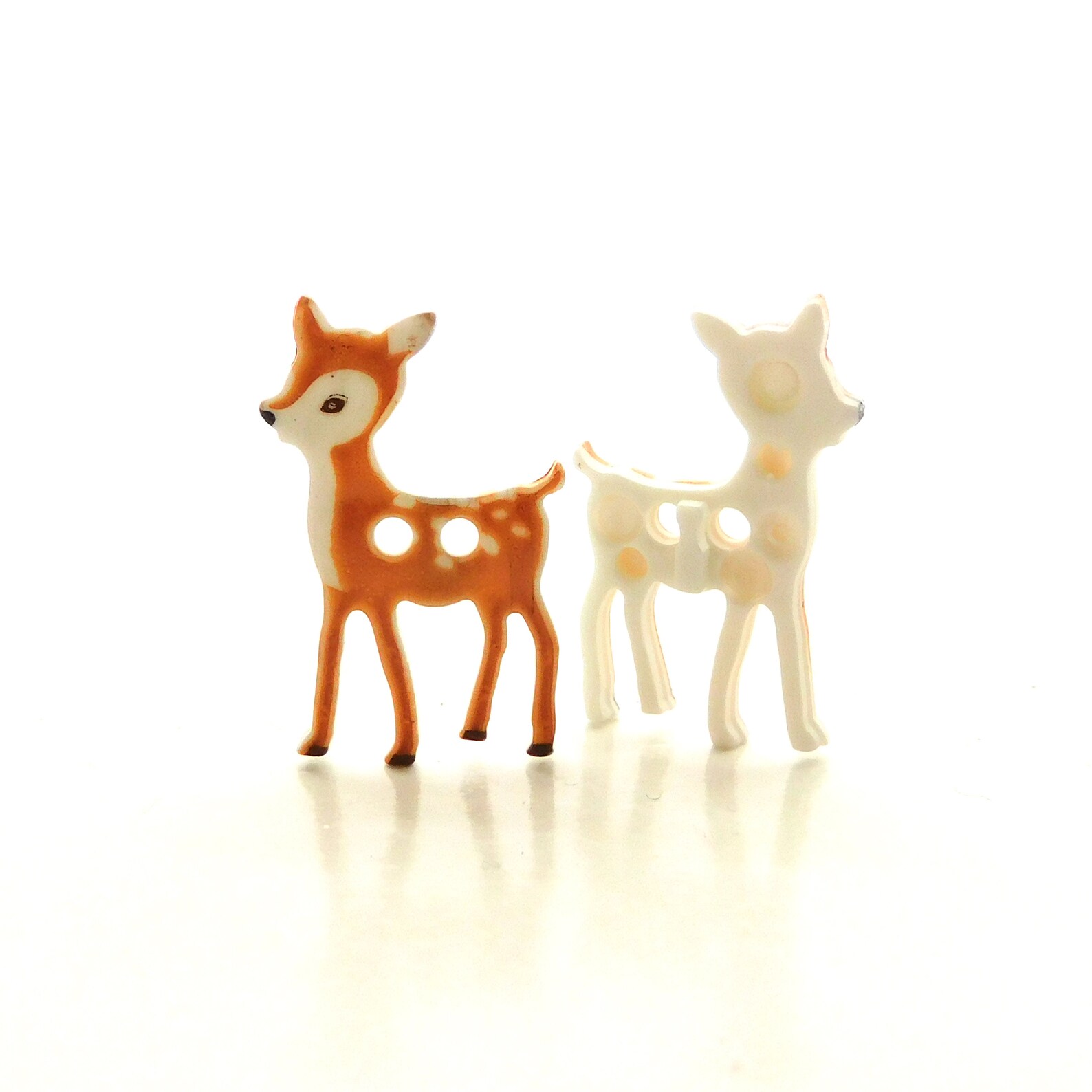 Deer Buttons by Dill / Woodland Creature Sew Through - Etsy