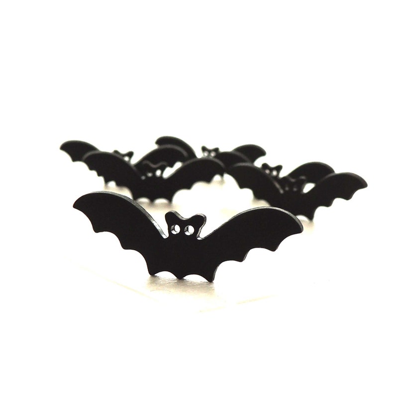 Bat Flatback Buttons by Buttons Galore / Halloween Party | Etsy