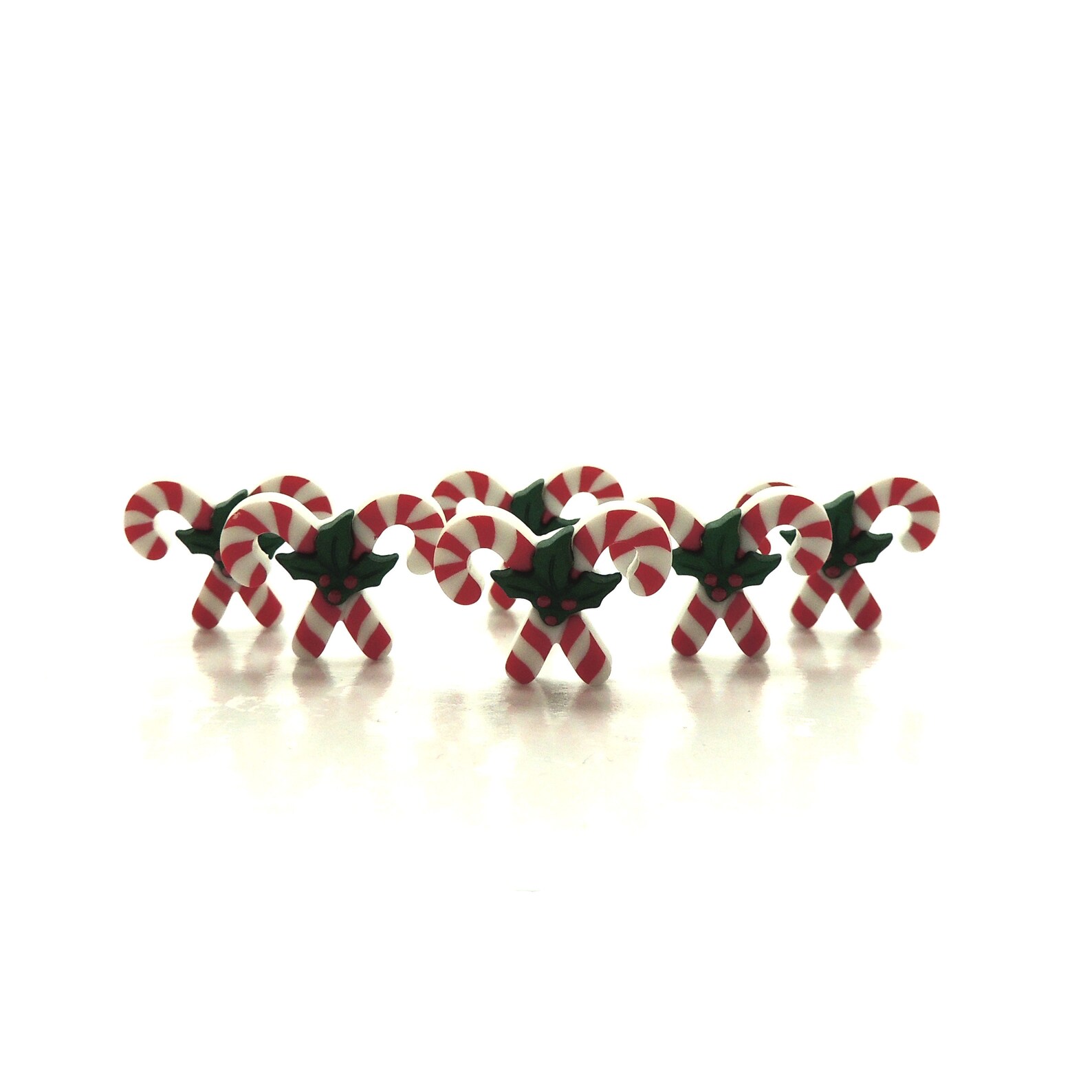 Crossed Candy Cane Buttons by Buttons Galore : Christmas Embellishments ...