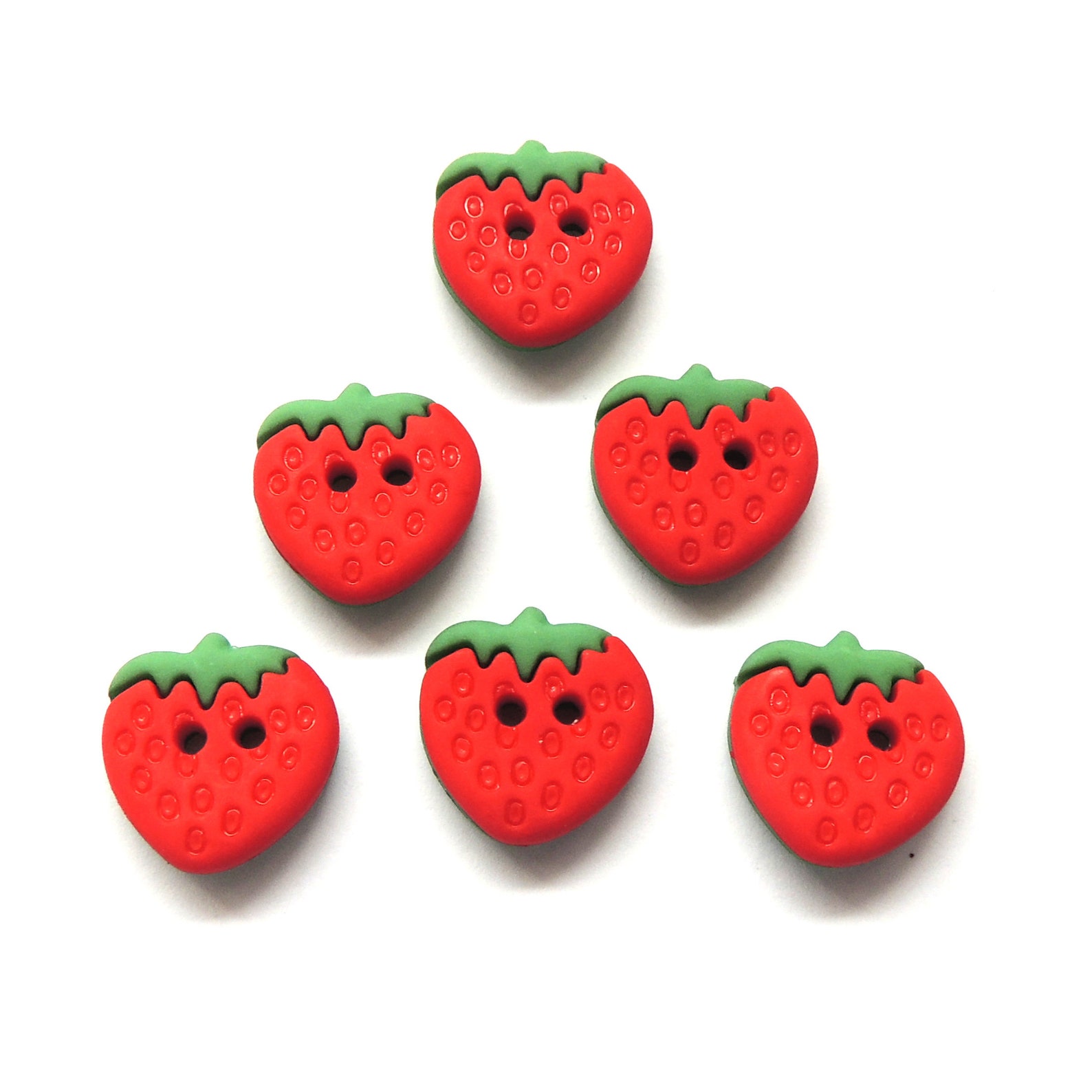 Strawberry Buttons by Buttons Galore / Fruit Craft - Etsy