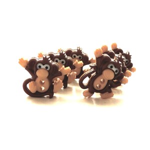 Sew Cute Monkeys Buttons by Dress It up / Novelty Sewing Embellishments Animals Zoo Cute Kids ...