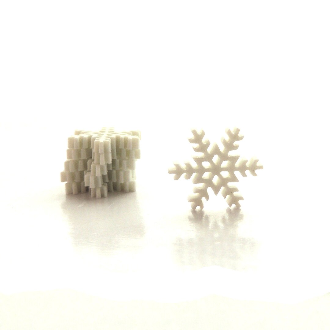 Small Spiky Snowflake Buttons by Buttons Galore // Winter Snow Blizzard ...