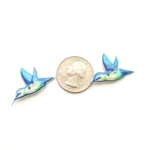Hummingbird Buttons by Dill / Bird Sew Through Embellishments - Set of ...