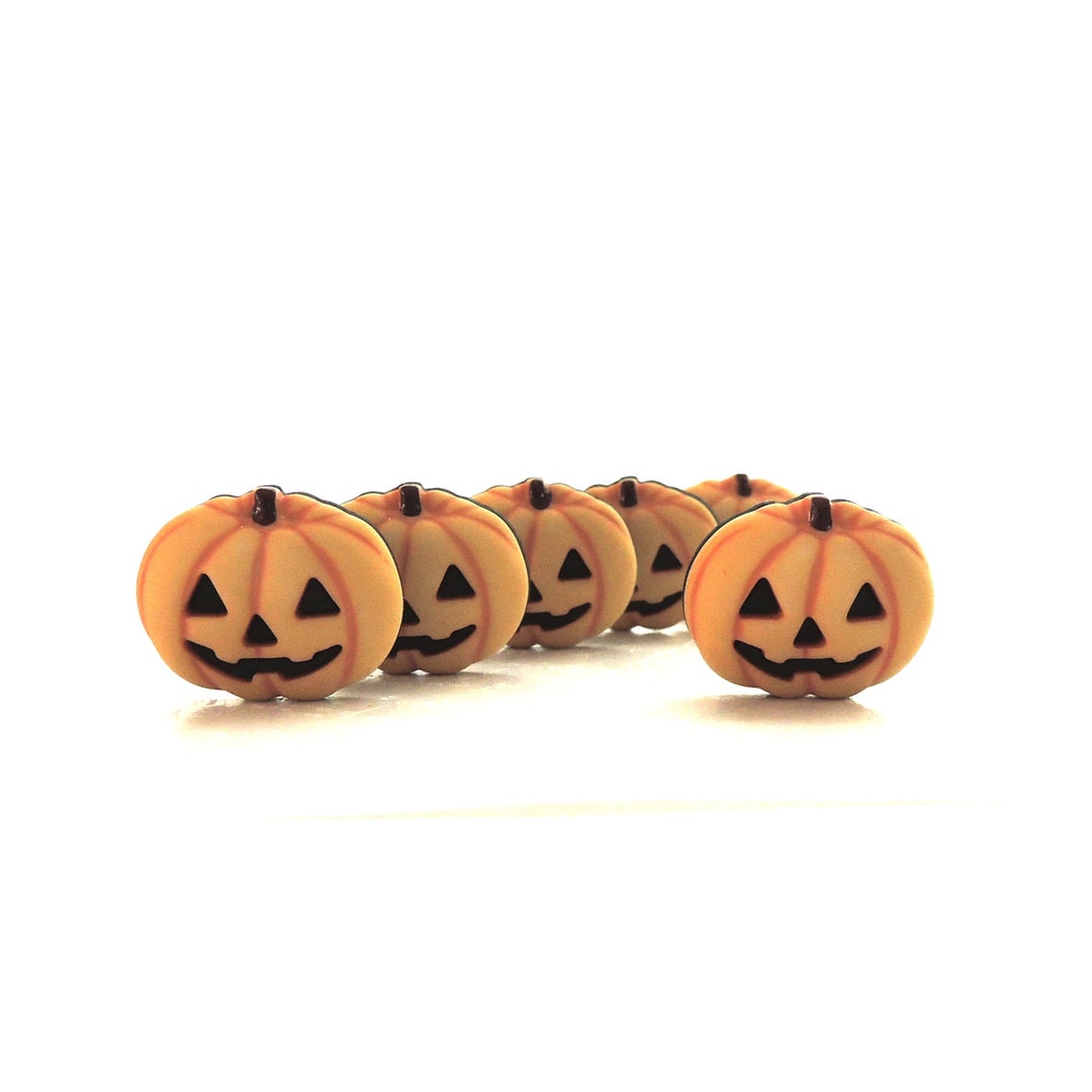 Jack O Lantern Buttons: Halloween Pumpkin Craft Embellishments by ...