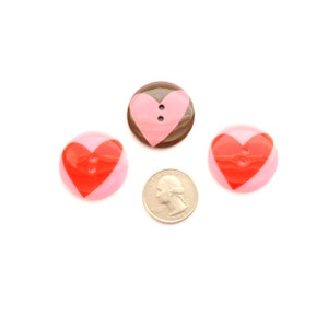 Large Heart Buttons by Flair/ Novelty Valentine's Day Embellishments ...