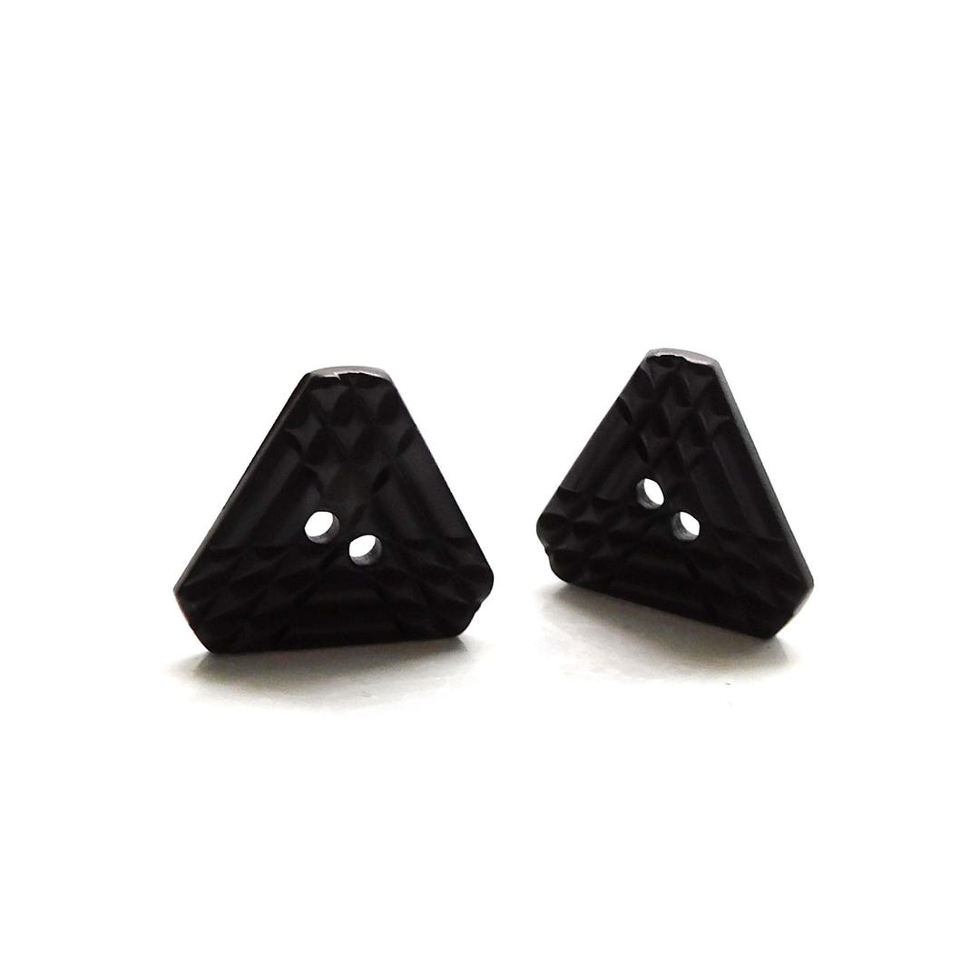 Black Triangle Buttons by Dill / Garment Sew Through Embellishments ...