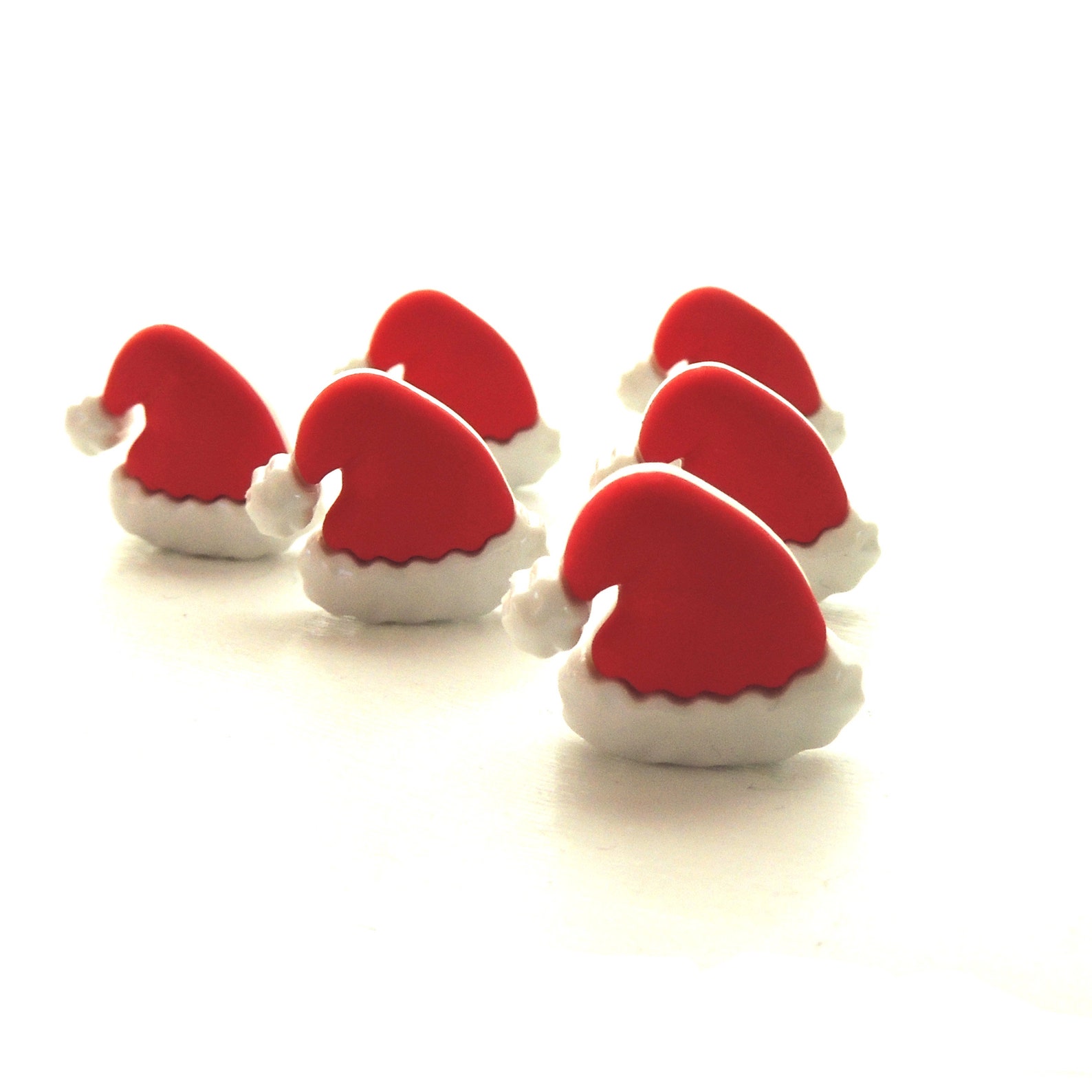 Santa Hat Buttons by Buttons Galore: Christmas Embellishments - Set of ...