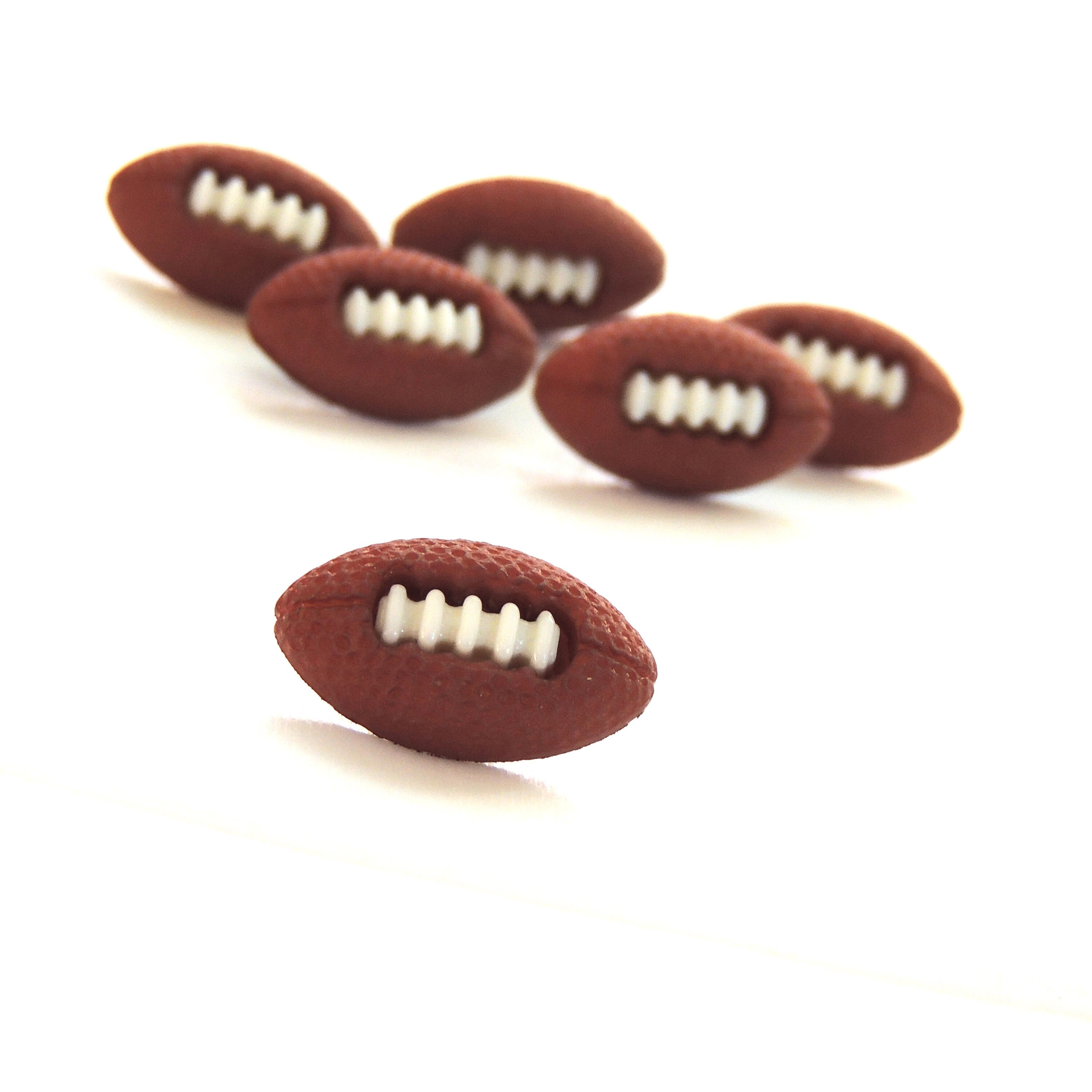 Brown Football Buttons by Buttons Galore // Novelty Buttons | Etsy