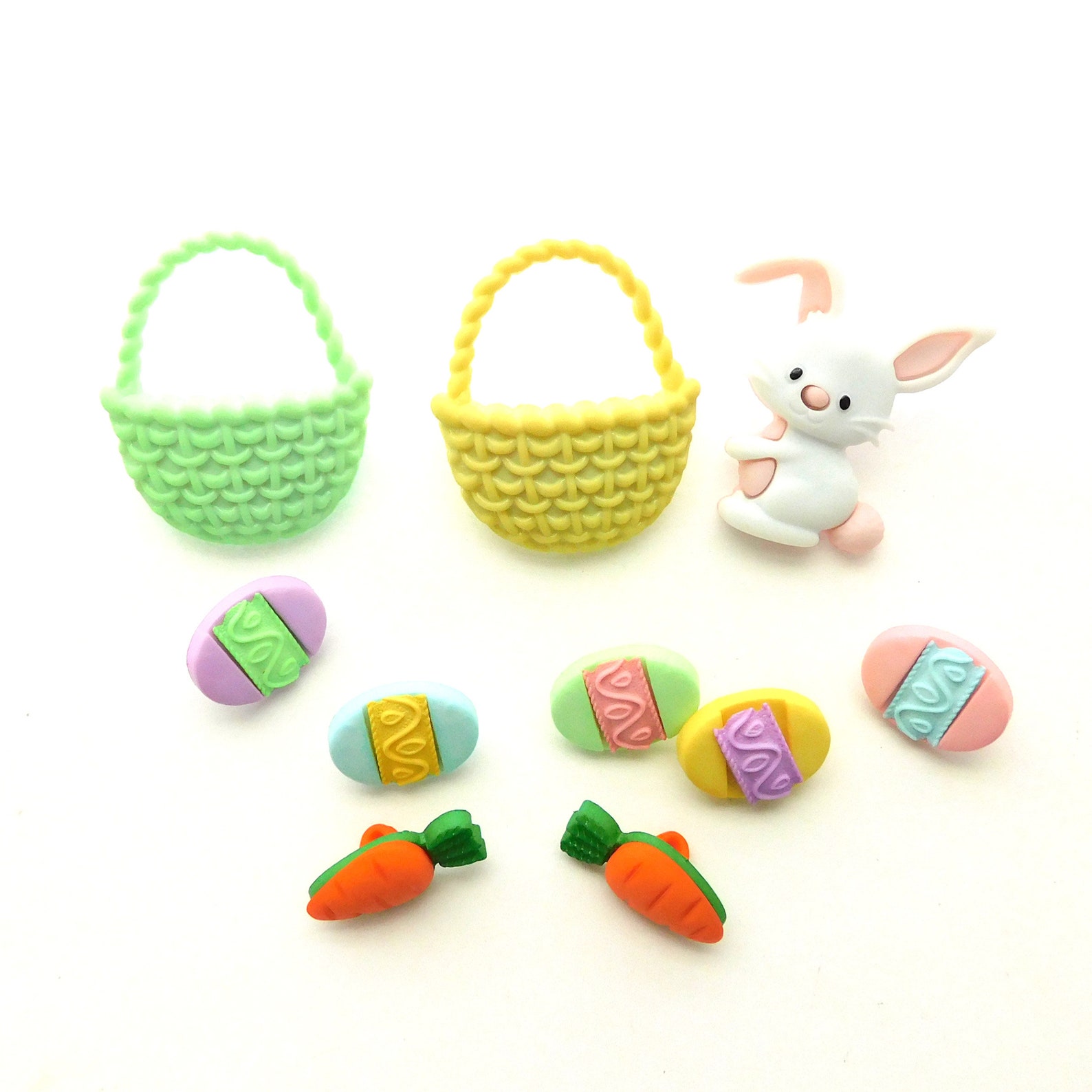 Easter Bunny Button Set by Shelly's Buttons and More / Spring Craft ...