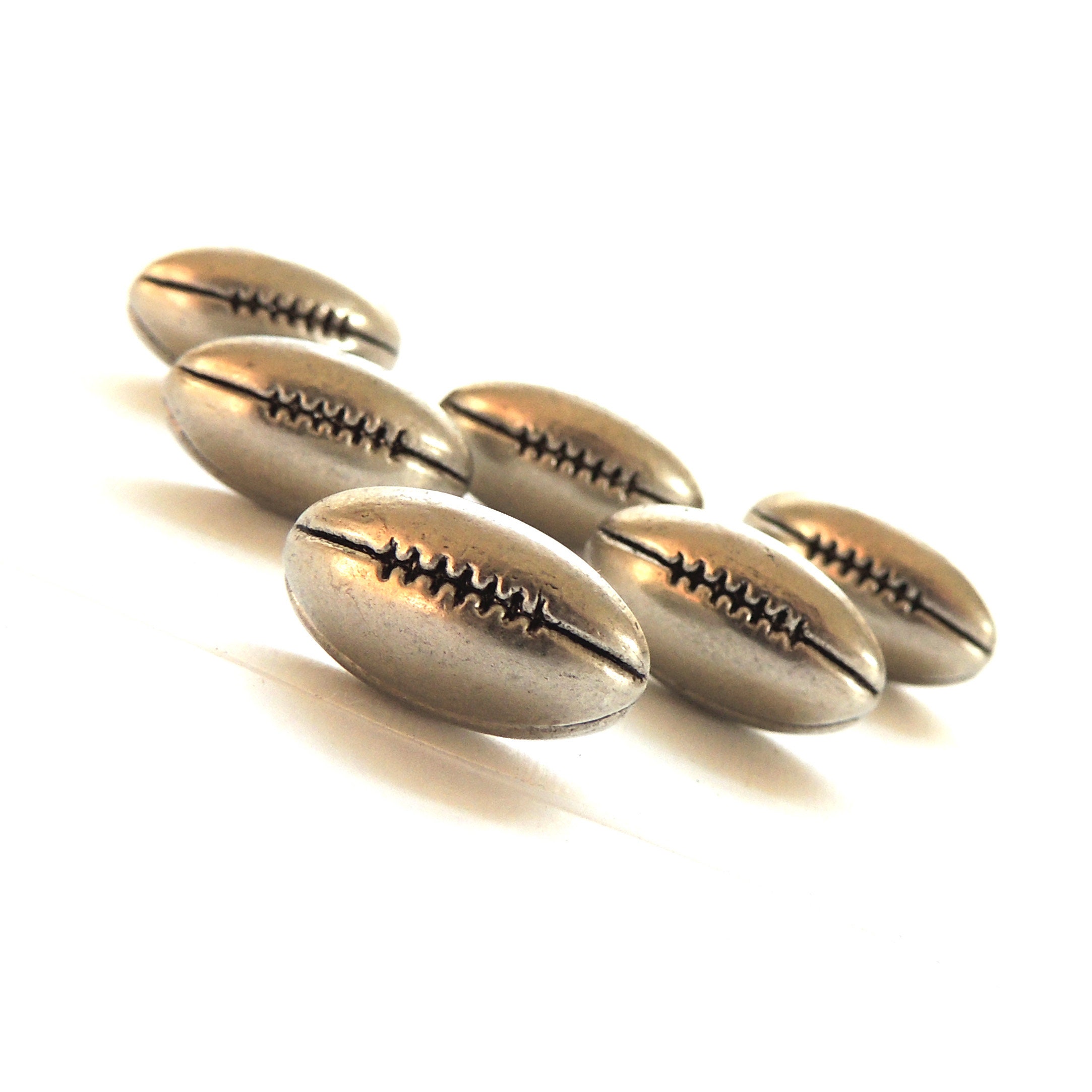 Football Buttons Silver by Buttons Galore // Cheerleader | Etsy