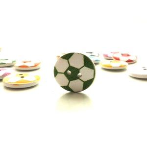 Wood Soccer Ball Buttons // Football Sports Sewing Embellishments - Etsy