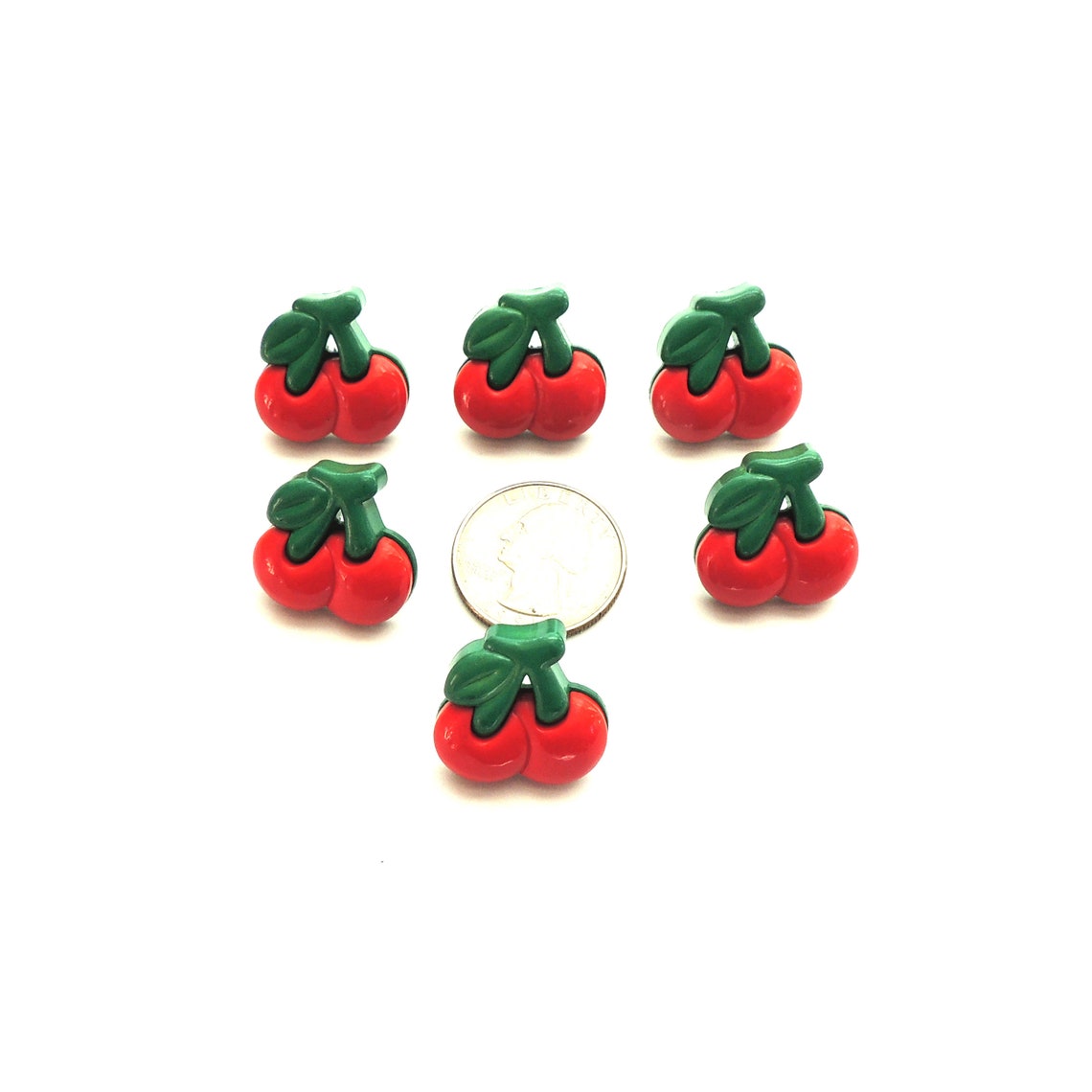 Cherry Buttons by Buttons Galore / Produce Embellishment | Etsy