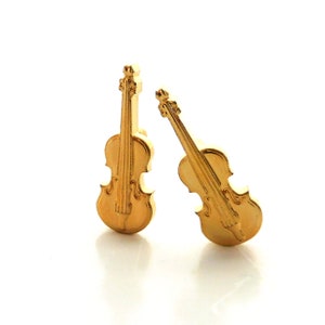 Gold Violin Buttons by Dill / Music Craft Embellishments - Set of TWO ...