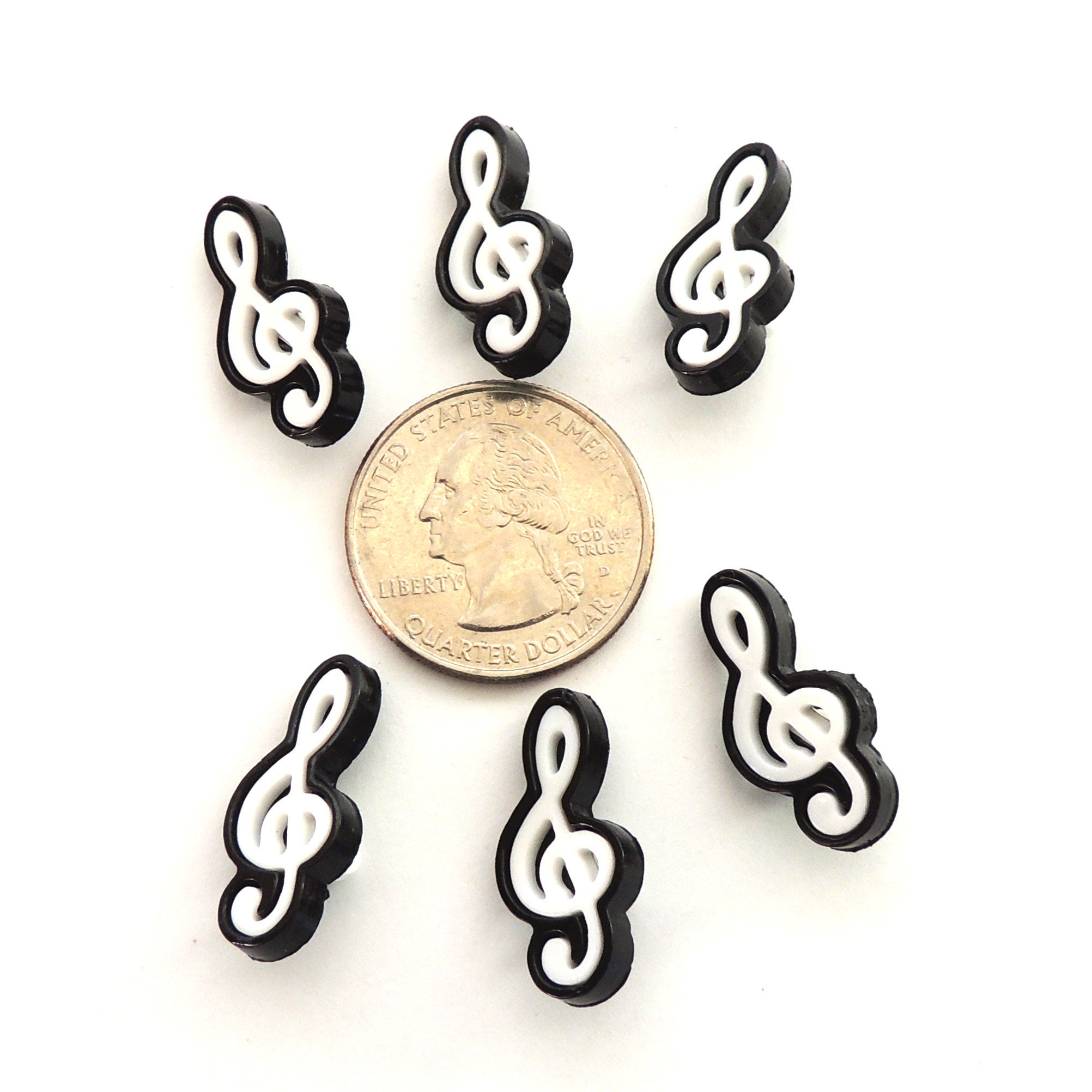 Treble Clef Buttons by Buttons Galore // Music Black and White | Etsy