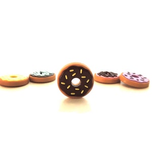 Donut Party Buttons by Dress It up // Sparkly Sweet Treat Flat - Etsy