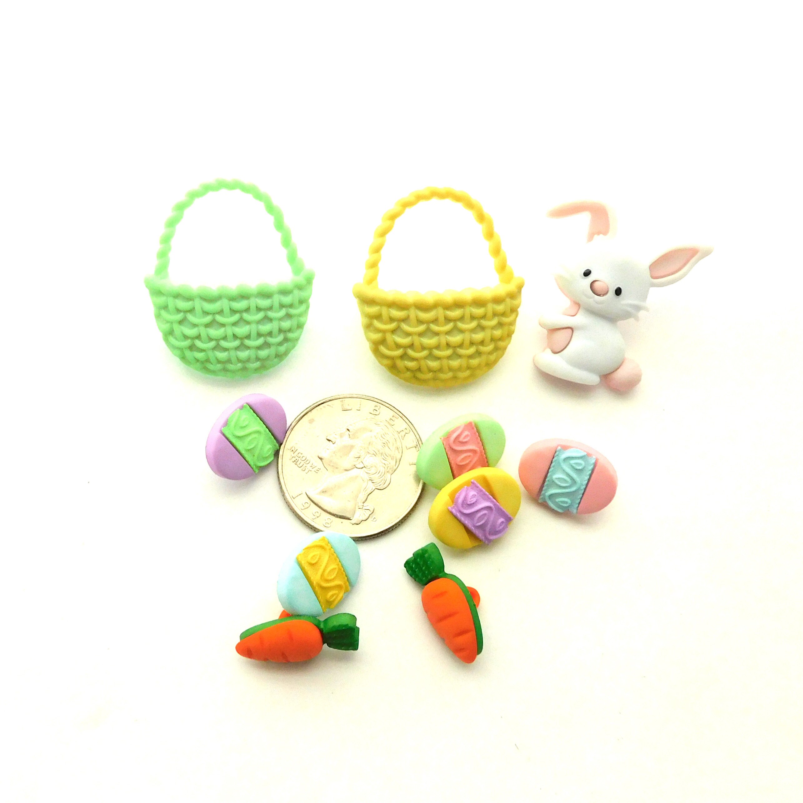 Easter Bunny Button Set by Shelly's Buttons and More / Spring Craft ...