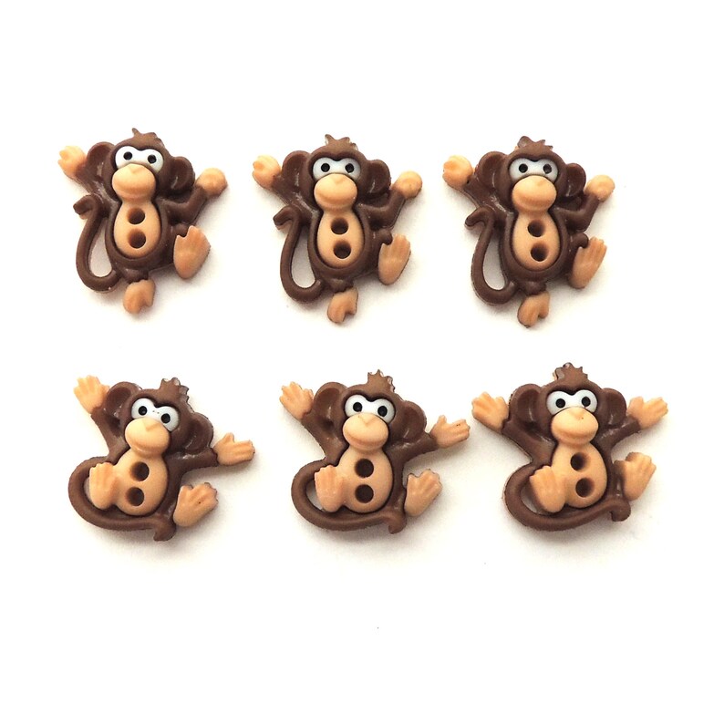 Sew Cute Monkeys Buttons by Dress It up / Novelty Sewing Embellishments ...