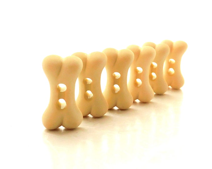 8 Dog Bone Buttons, Brown Bones, Sew Through, Brown Dog Bones K 31a - Etsy