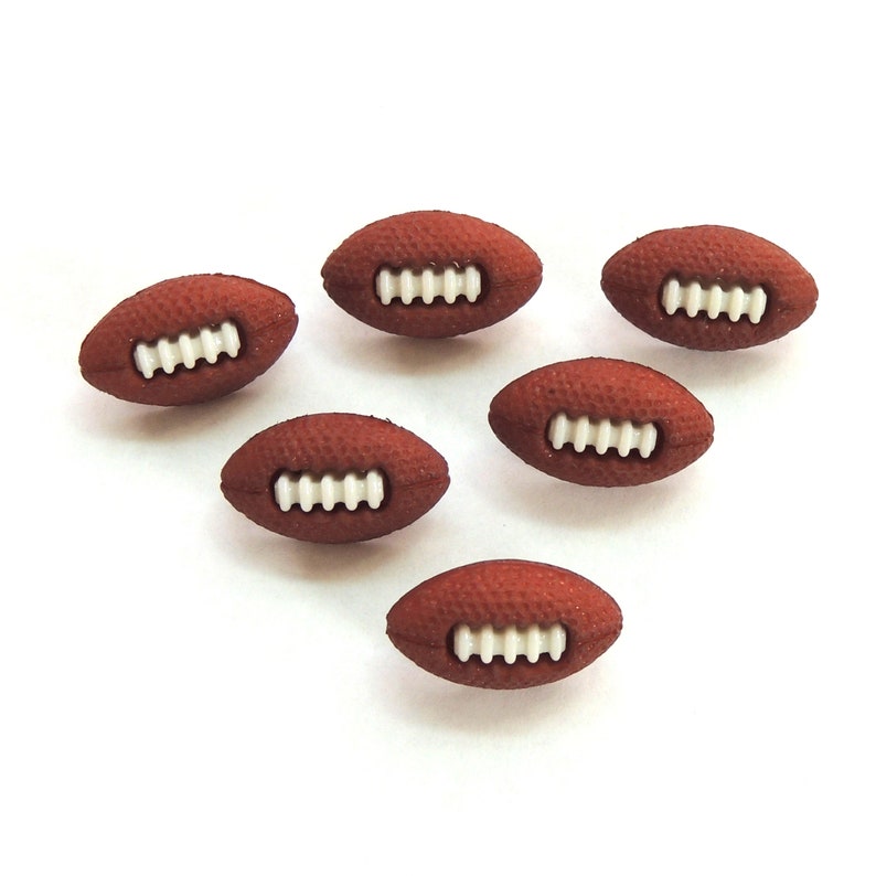 Brown Football Buttons by Buttons Galore // Novelty Buttons - Etsy